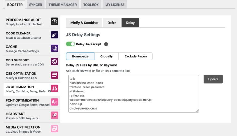 Delay Javascript - ToolKit For Elementor