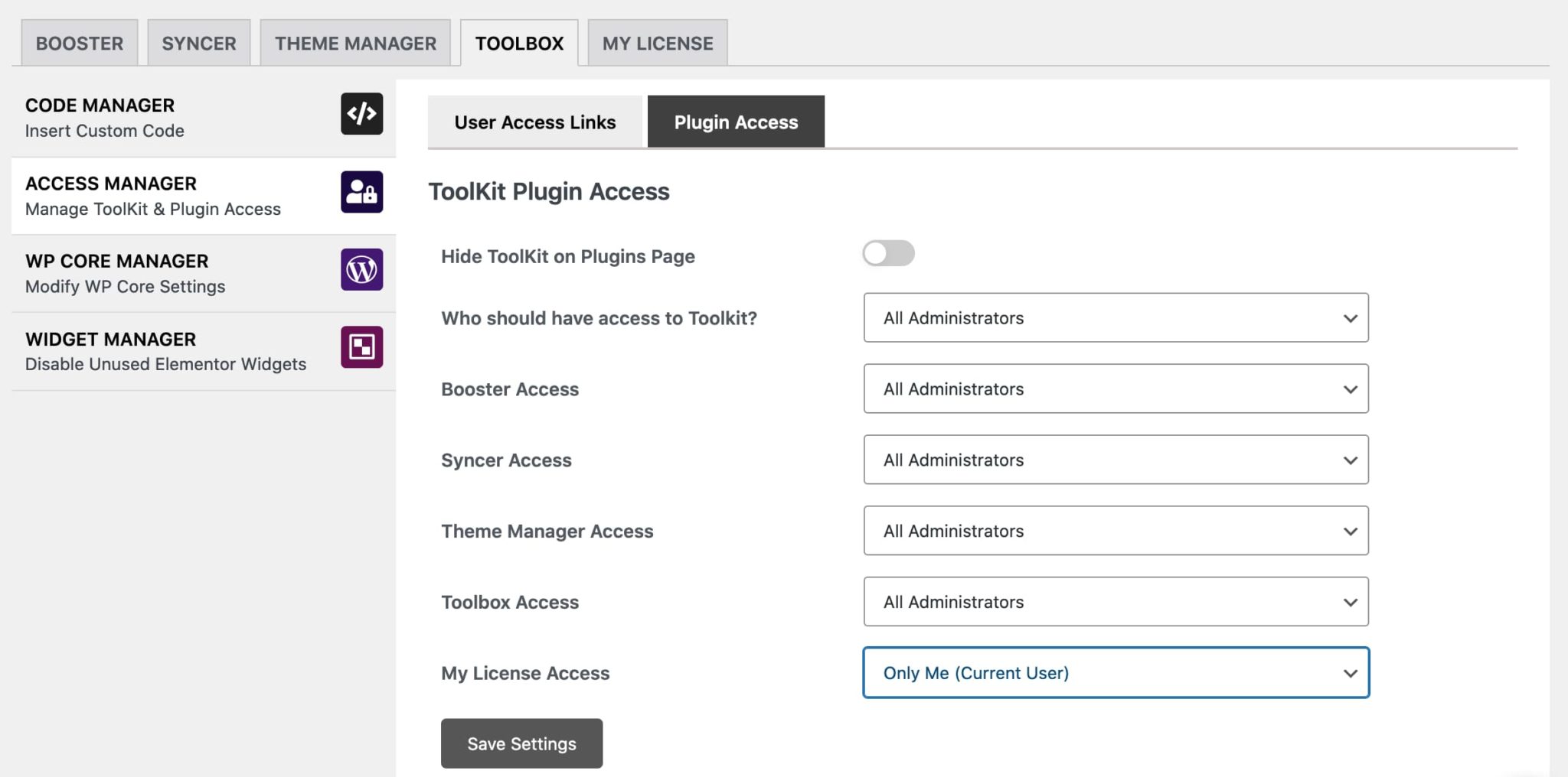 Access & Data Handling - ToolKit For Elementor